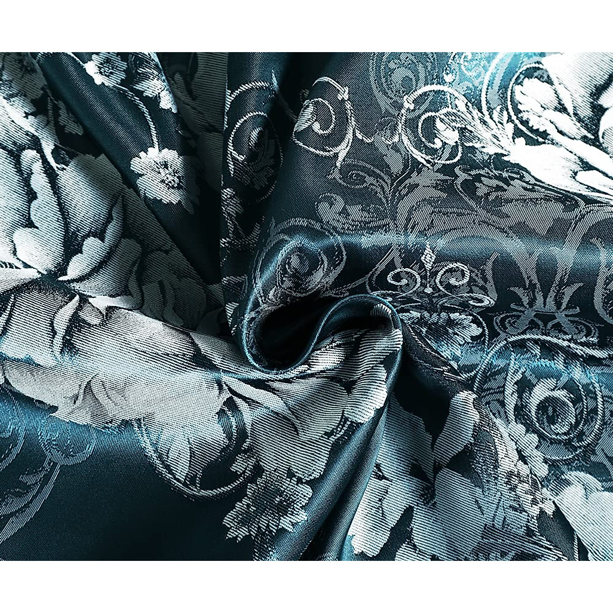 Megsv Luxury Jacquard Soft Bedding Set,Duvet Cover with Pillowcases NO Comforter (Twin, Green)