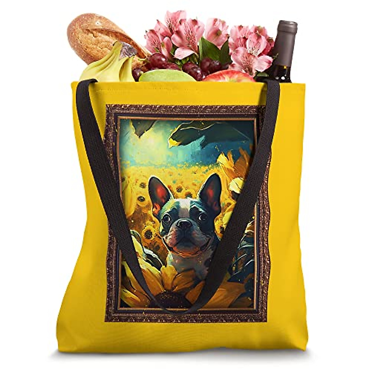 Frenchton Painting Sunflower Flower Mom Women Floral Tote Bag