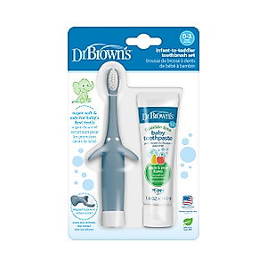 Dr. Brown's Infant-to-Toddler Toothbrush Set, Blue