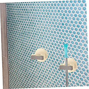 LABRIMP 2pcs Mop Organizer Mop Holder Utensil Adhesive Holder Broom Storage Mount Mop Rack Bathroom Storage Mounted Shelves for Storage Kitchen Hanging Hook Holder White