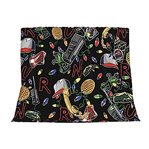 Super Soft Throw Blanket,Comfortable Plush Fleece Flannel Blanket, Warm Cozy Air Conditioning Blanket for Sofa/Bed/Living Room 50x60 Inch