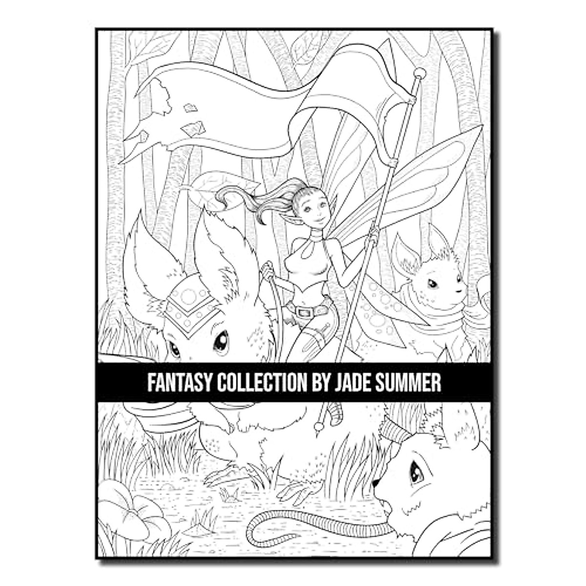 Fantasy Collection: An Adult Coloring Book with 100+ Incredible Coloring Pages of Mermaids, Fairies, Vampires, Dragons, and More!