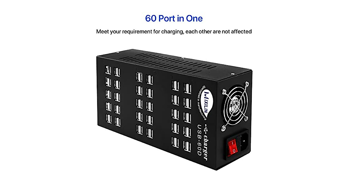 Cinlinso 60-Port USB Charging Station - Fast, Safe & Universal