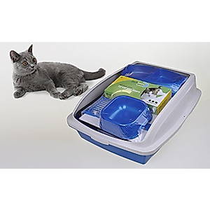 Van Ness Kitten And Cat Starter Kit, 5 Piece Set with High Side Litter Box, Water Bowl, Double Feeder, Litter Scoop, Litter Box Liners