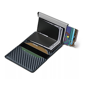 Little Dreams Products Wallet card RFID Card, Vaccine Card Holder Slim Carbon Fiber Credit Card Holder Wallets, Card Cases & Money Organizers (Black)