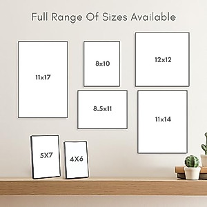 MANTELLO ESSENTIALS 8x10 Picture Frame, 8x10 Frame - Set of 6 - Black Frames 8x10, Picture Frames for Wall and Tabletop