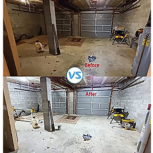 HFengQ 2-Pack LED Garage Lights, 200W Garage Light with 7+1 Multi-Position Panels,20000LM 6500K Deformable LED Ceiling Shop Lights for Garage, Workshop, Basement,Warehouse