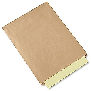 A1BakerySupplies® Kraft Paper Bags Flat Merchandise Bags 100 Pack 8.5 in X 11 in -Plain Bags