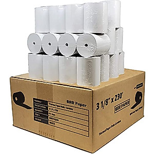 (32 Rolls - 55 GSM Coreless) 3 1/8 x 230 Thermal Paper Receipt Rolls fits all Clover POS Cash Register Printers SCP700 TSP100 TSP300 TSP400 TSP500 TSP600 TSP 700 TSP2000 S300 from BuyRegisterRolls