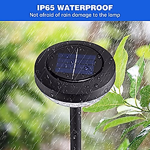 Solar Pathway Lights - NiHome Color Changing LED Solar Outdoor Lights Waterproof Super Bright Garden Lights Solar Powered - Landscape Lighting for Garden Patio Yard Decor - 6 Pack