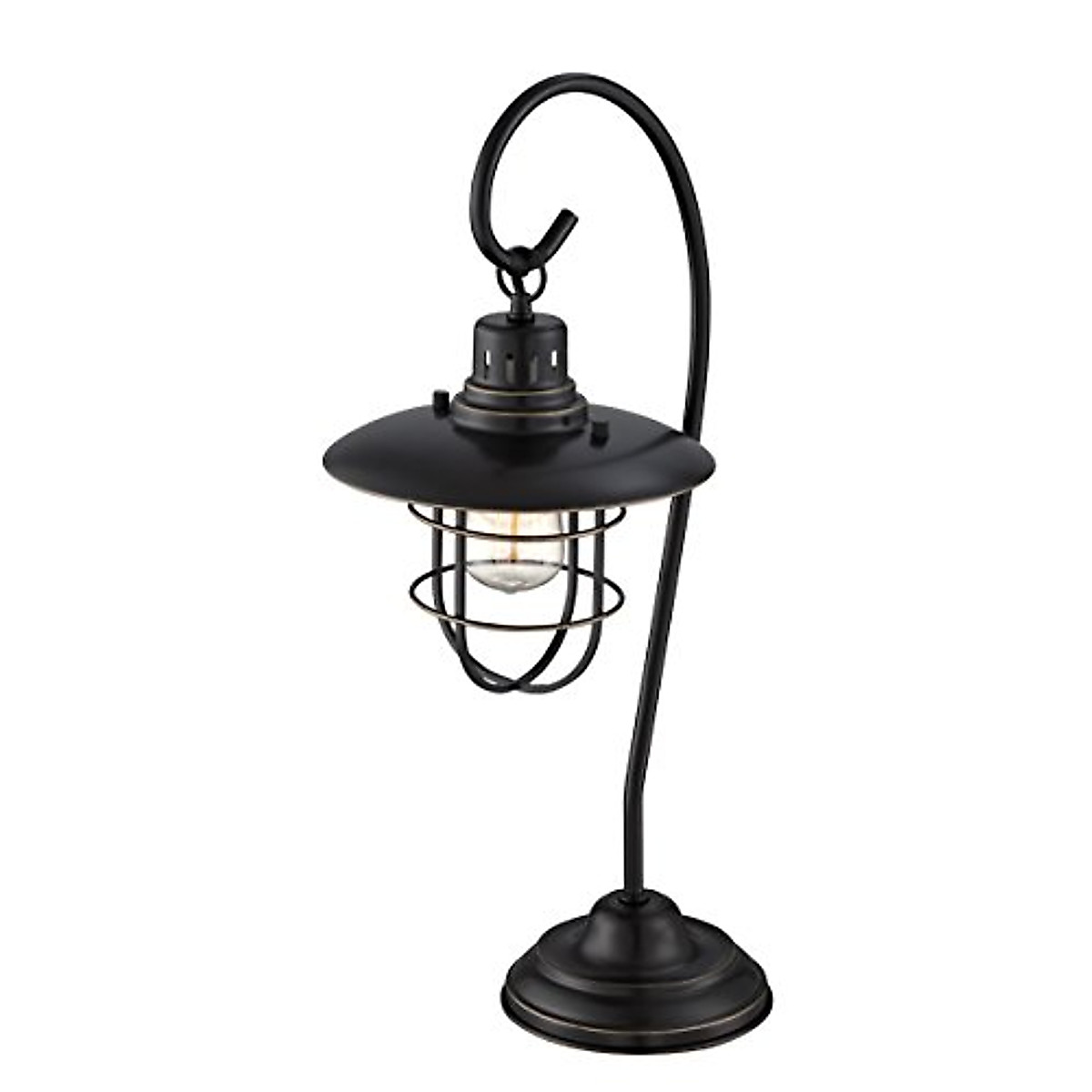 Lite Source LS-21456D/BRZ Lanterna Ii Table Lamp, 10" x 9" x 23"