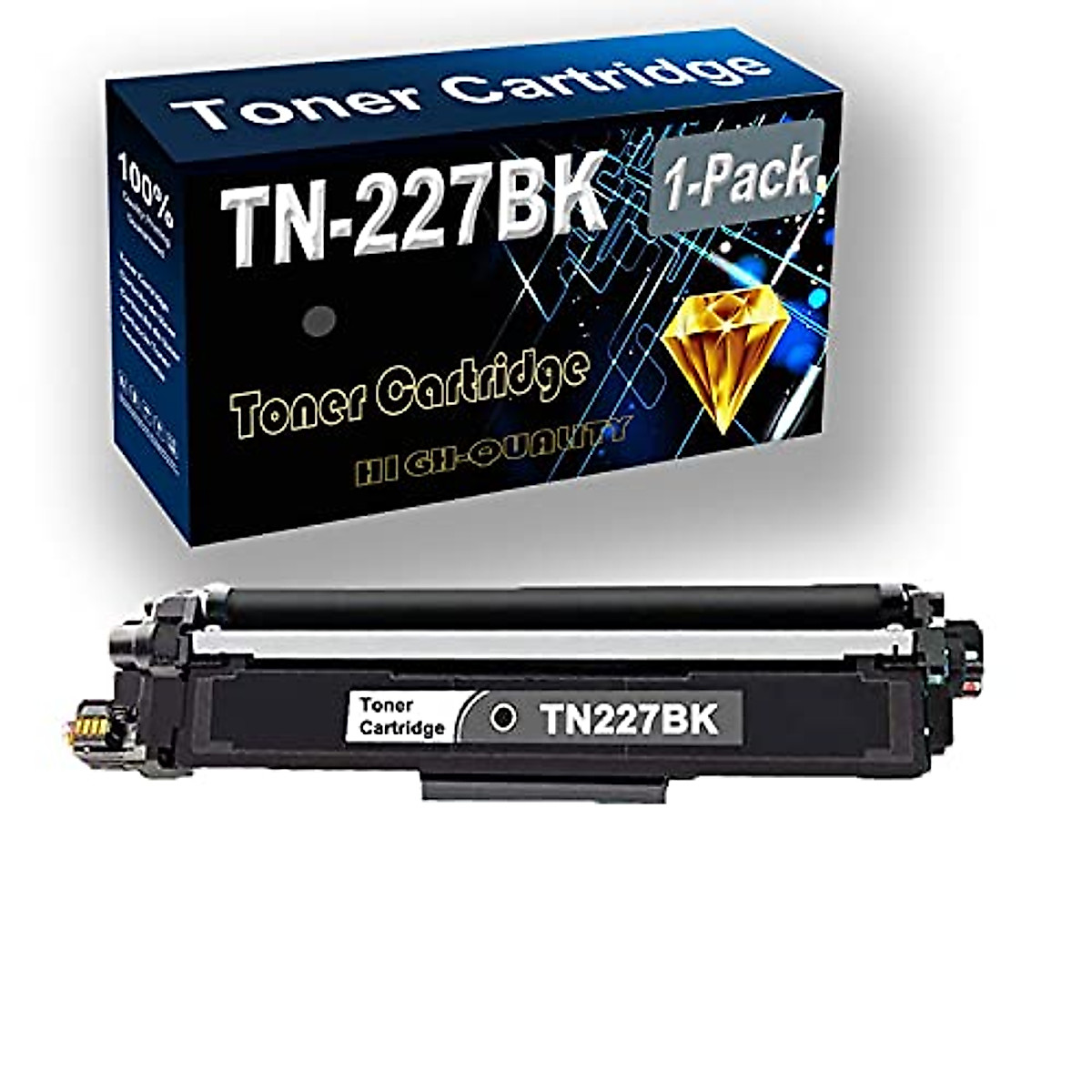 Kolasels Remanufactured Toner Cartridge Replacement for TN-227 TN227 | TN-227BK for HL-L3210CW HL-L3230CDW HL-L3270CDW Printer (1-Pack, Black)