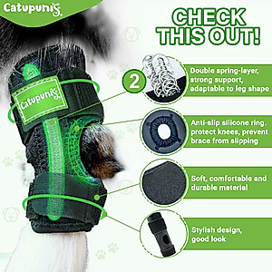CATUPUNIS 2PCS Dog Braces for Back Leg for Support. Dog Arthritis Brace. Hind Leg Support for Dogs. Leg Brace for Dogs Back Leg. Dog Leg Brace. Dog Back Leg Support Brace. Dog Hock Brace Rear Leg (L)