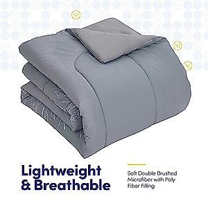 Sweet Home Collection 5 Piece Comforter Set Bag Solid Color All Season Soft Down Alternative Blanket & Luxurious Microfiber Bed Sheets, Florence, Twin