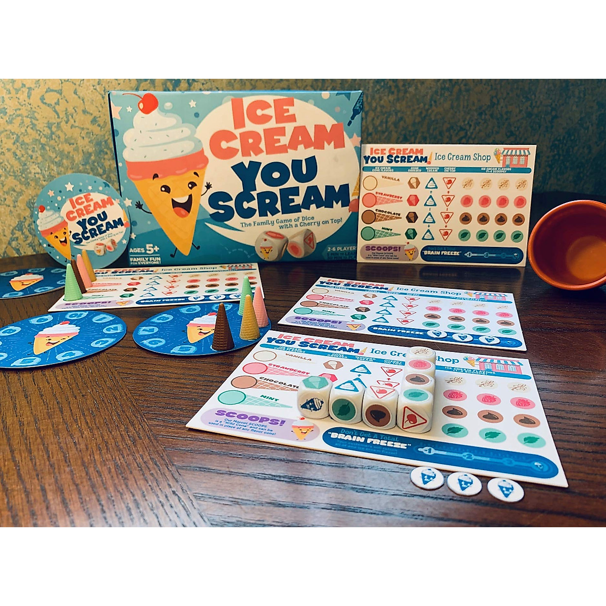 UNCORKED GAMES! Ice Cream You Scream! The Family Game of Dice! Kids Game Night, Party Game and Gift!