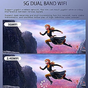 AMOOWA Mini Projector with WIFI and Bluetooth for iphone , 200ANSI DLP Mini Pocket Pico Projector - Built in Rechargeable Battery & Speaker, 1080P Support Portable Wireless LED DLP Movie & Video Gold