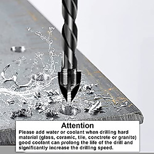 Masonry Concrete Drill Bits Set with Triangle Handle for Tile, Brick, Glass, Plastic and Wood, Tungsten Carbide Tip Work with Ceramic Tile, Wall Mirror