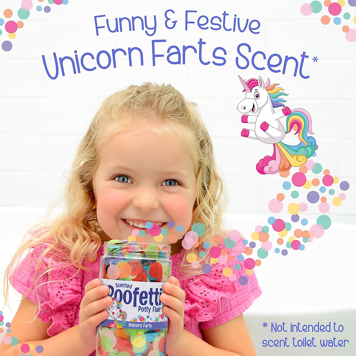 Poofetti Potty Flair - Scented Potty Training Party Toilet Confetti from PrimaStella (Unicorn Farts Scent)