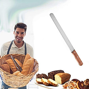 LokiLux Serrated Bread Knife,Bread Knife 10 Inch Blade,Cut Bread/Cake/Bagels,Bread Knife For Homemade Bread,Baker's Knife for Slicing(Total Lenght 14.8 Inch),2 Pack
