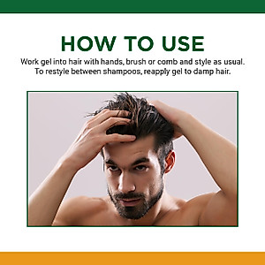 Clubman Pinaud Styling Gel Hair Groom for Men, Conditioning, Non-Greasy, 3.75 Fl Oz