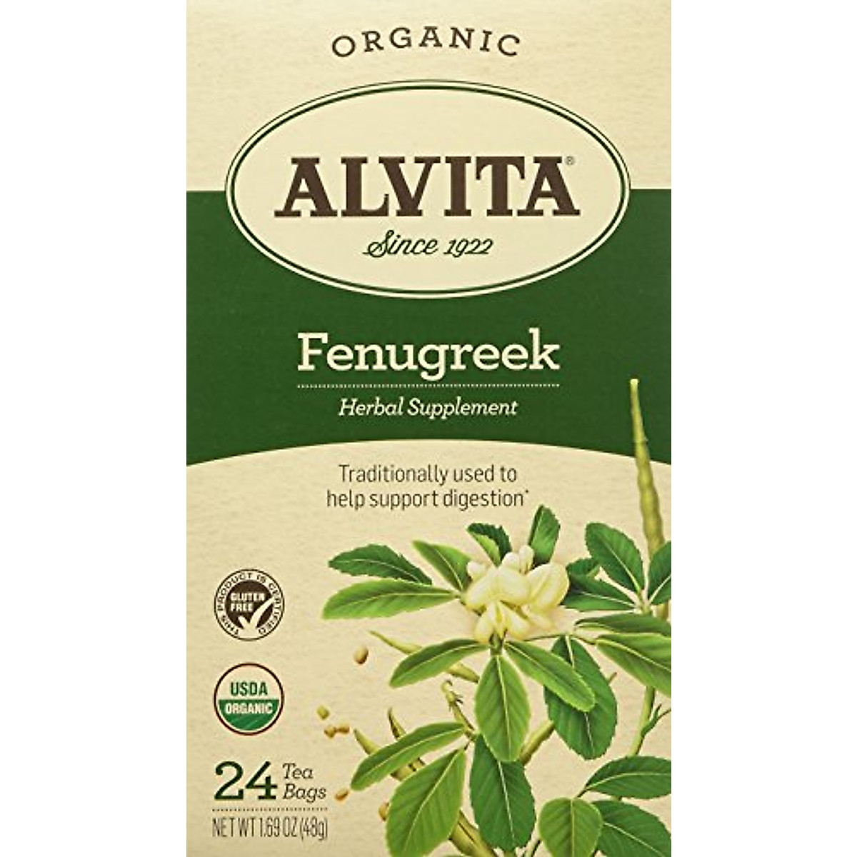 ALVITA Fenugreek Seed Tea Bag - Organic-FENUGREEK-24 ct