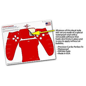 WraptorSkinz Skin Wrap compatible with Sony PS5 DualSense Controller Solids Collection Red (CONTROLLER NOT INCLUDED)