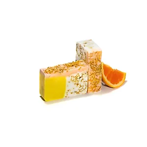 Orange Soap with Calendula Oil (4Oz) - Handmade Soap Bar with Orange, Yuzu and Calendula Essential Oils, flower petals - Organic and All-Natural – by Falls River Soap Company