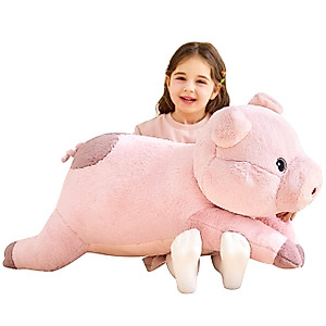 IKASA Giant Pig Stuffed Animal Plush Toy,30 Inches Large Toys Gifts for Kids Girls Boys Girlfriend Children