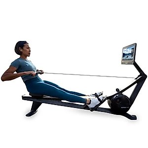 Hydrow Wave Rowing Machine with Immersive 16" HD Touchscreen - Stows Upright, Compact, Live Home Workouts with Membership (Sold Separately), Electromagnetic Drag Technology, 375 lb Weight Capacity