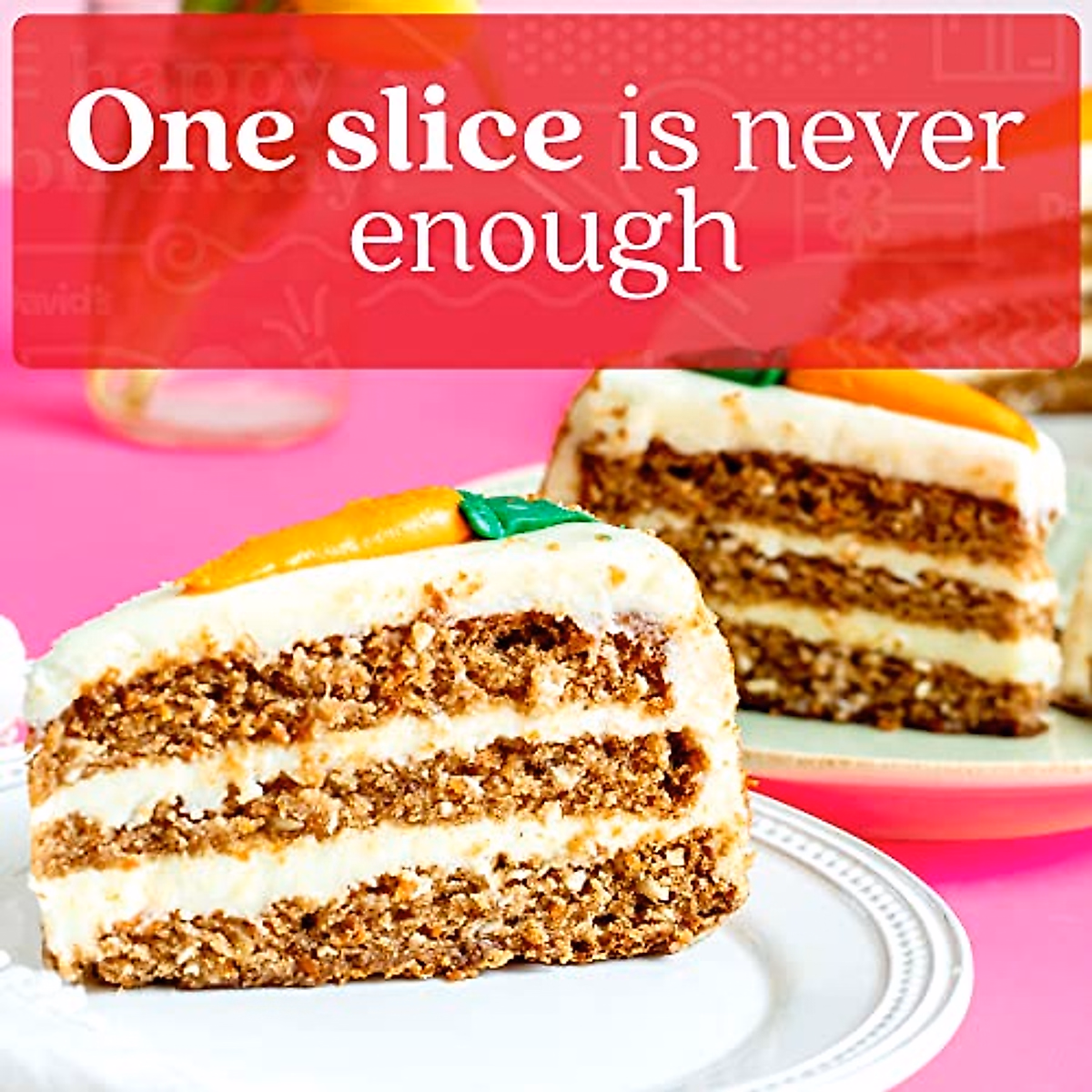 David's Cookies Layered Carrot Cake 10" - Pre-sliced 14 pcs. Fresh Gourmet Bakery Dessert With Rich Cream Cheese Frosting, Easter Food Gift Idea for Women, Men, Kids - Easter Snacks Cake for Delivery