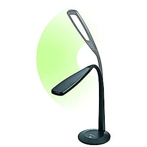 OttLite Natural Daylight LED Flex Desk Lamp  - Adjustable, (Black)