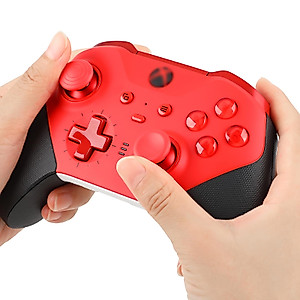Elite Series 2 Paddles Accessories, Metal Thumbsticks Replacement Buttons for Xbox One Elite Series 2 Core, 9 in 1 Component Pack Includes 4 Joysticks, 4 Paddles and 1 Dpad(Red)