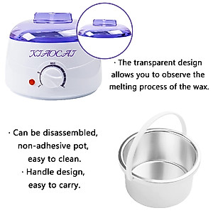 Hot Wax Warmer,Wax Heater Kit/Hair Removal Waxing Kit Hair Removal Waxing Kit with 4 100g Pearl Wax Beans, at Home Wax Heater Pot Machine Fmelter for Women and Men