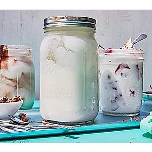 Bedoo Mason Jars 32 oz, 12 Pack Quart Mason Jars With Wide Mouth Lids, Glass Jars for Canning, Food Storage, Meal Prep, Overnight Oats, Fermenting, Pickling, DIY Projects