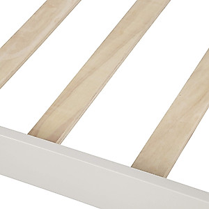 Merax Daybed Twin Bed Wooden Slats Support Modern Living Daybed with Rails, Twin Size, Ivory White