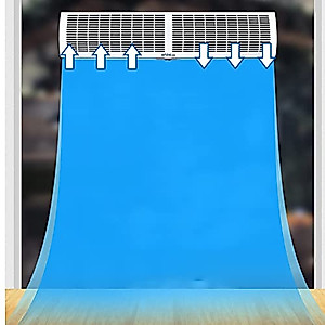 Lamps Door Hanging Air Curtain, Low Noise, Remote Control, Dustproof, Anti-Odor, Fresh Air (Size : 60")