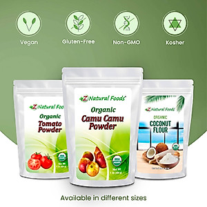 Z Natural Foods Organic Blackberry Powder, Freeze Dried, Antioxidant-Rich Superfood for Heart Health, Mix It Into Smoothie, Juice, Yogurt, and Recipes, Raw, Vegan, Non-GMO, Gluten-Free, 1 lb