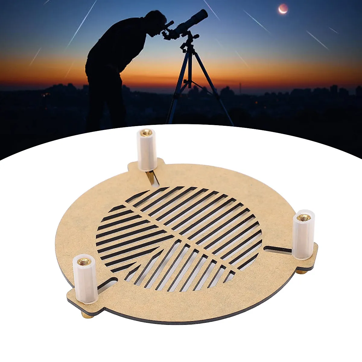 Telescope Focusing Mask, Acrylic Focus Mask Plate for Astrophotography, Bahtinov Focus Mask for 60 to 90MM Objective Lens, Telescope Accessories