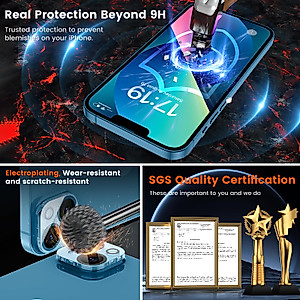 EZ-GLAZ-4 Pack for iPhone 13 Privacy Screen Protector [True 28°Anti Spy] [Military Grade Shatterproof] [Easy Installation Frame] Glass Privacy Screen iPhone 13 Tempered [Longest Durable],Case Friendly