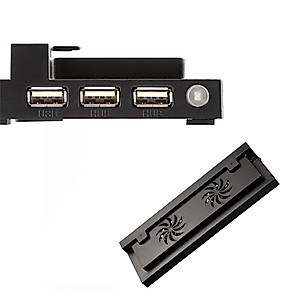 Vertical Cooling Stand for Xbox One S, Kailisen Xbox One S Stand with Cooling Fan and 3 USB Ports, Dual Cooling Fan Cooler Stand for Xbox One S Console