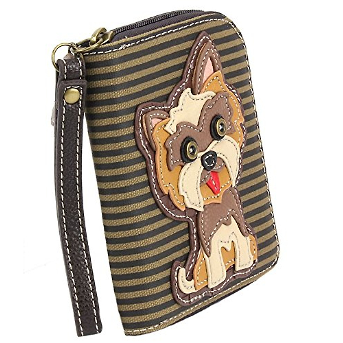 Chala Yorkshire Terrier Zip-Around Wristlet Wallet - Dog Mom Gift Yorkie