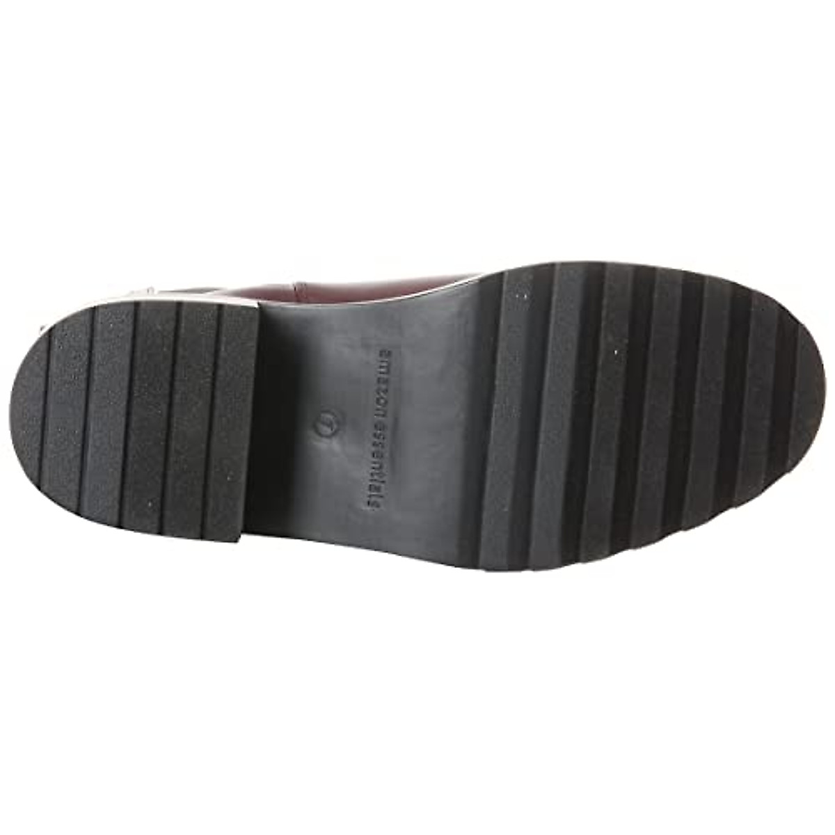 Amazon Essentials Women's Chunky Sole Chelsea Boot, Black Oxblood, 7.5 Wide