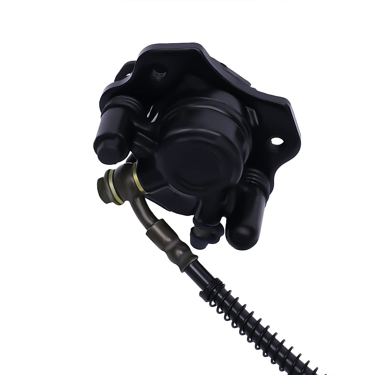 Front Brake Disc Rotor Kit Assmbly, ATV Front Wheel Rim Hub Steering Knuckle Brake Disc Caliper for Go Kart Buggy ATV Quad 125/150/200/250CC