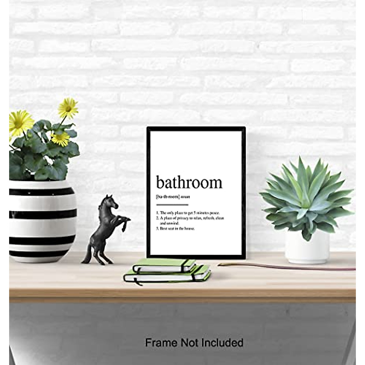 Original Bathroom Definition Typography Wall Art Poster Print - Unique Funny Home Decor for Bath - Makes a Great Inexpensive Gag or Housewarming Gift - 8x10 Photo UNFRAMED