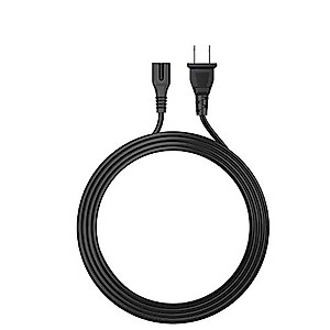 Pwr Long 6Ft 2 Prong Polarized Power Cord for Bose-Companion 3 5 Multimedia Speaker System SoundDock 10, SoundTouch 20 30 Acoustimass 15 16 Series II Home Speaker Solo 15 Series II TV