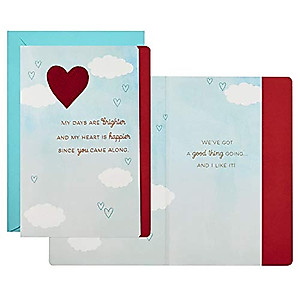 Hallmark Love Card Assortment, New Relationship/Miss You/Time Apart/Just Because (6 Cards with Envelopes)
