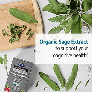 Garden of Life Dr. Formulated Organic Brain Health Memory & Focus for Teens and Young Adults 60 Tablets