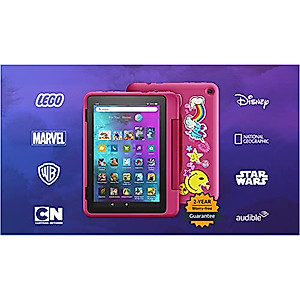 All-new Amazon Fire HD 8 Kids Pro tablet, 8" HD display, ages 6-12, 30% faster processor, 13 hours battery life, Kid-Friendly Case, 32 GB, (2022 release), Rainbow Universe