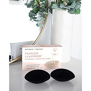 Kindred Bravely Fearless Leakproof Reusable Breast Pads | Ultra Absorbent Washable Nursing Pads 4 Pack