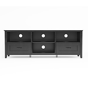 Tiokop 70.08" 60",Large Class TV Stand, Modern Entertainment Center with with 2 Drawers and 4 Storage Compartment,Wood Cabinet Media Console for Living Room,Bedroom,Black